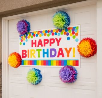 Rainbow Banner Decorating Kit - Party City