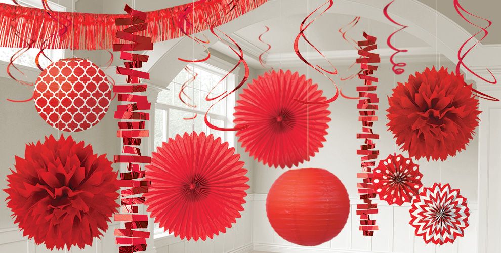Red Decorations - Red Balloons, Banners & Confetti | Party City